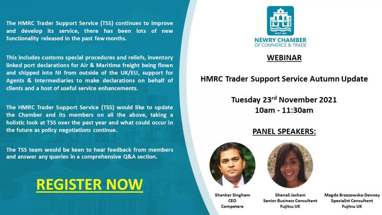 WEBINAR: HMRC Trader Support Service Autumn Update - Newry Chamber